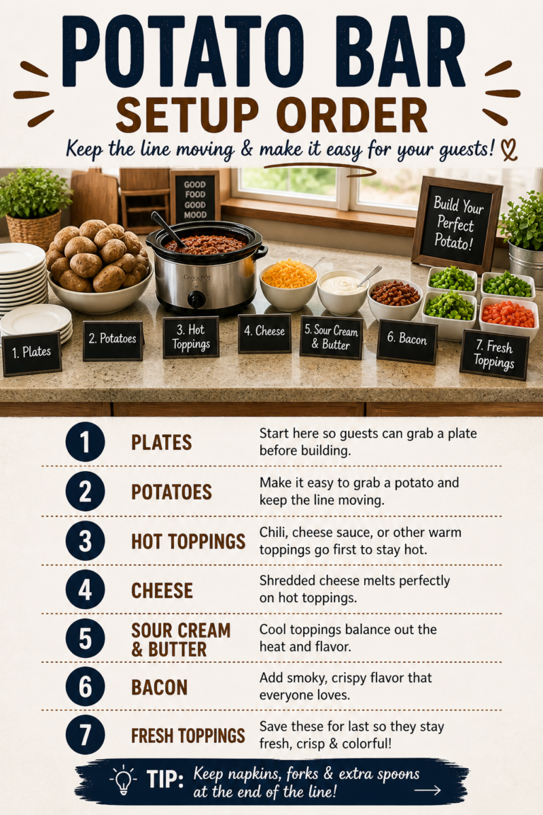 Baked Potato Bar Calculator: Exact Amounts for 10–100 Guests | Summer ...